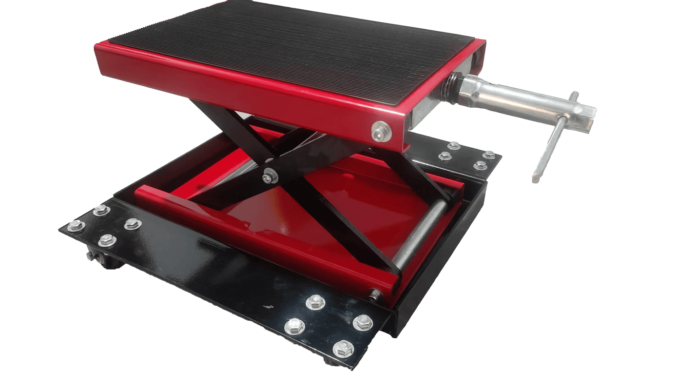 1100 LBS Motorcycle & ATV Scissor Lift Jack – Portable Center Crank Ho ...