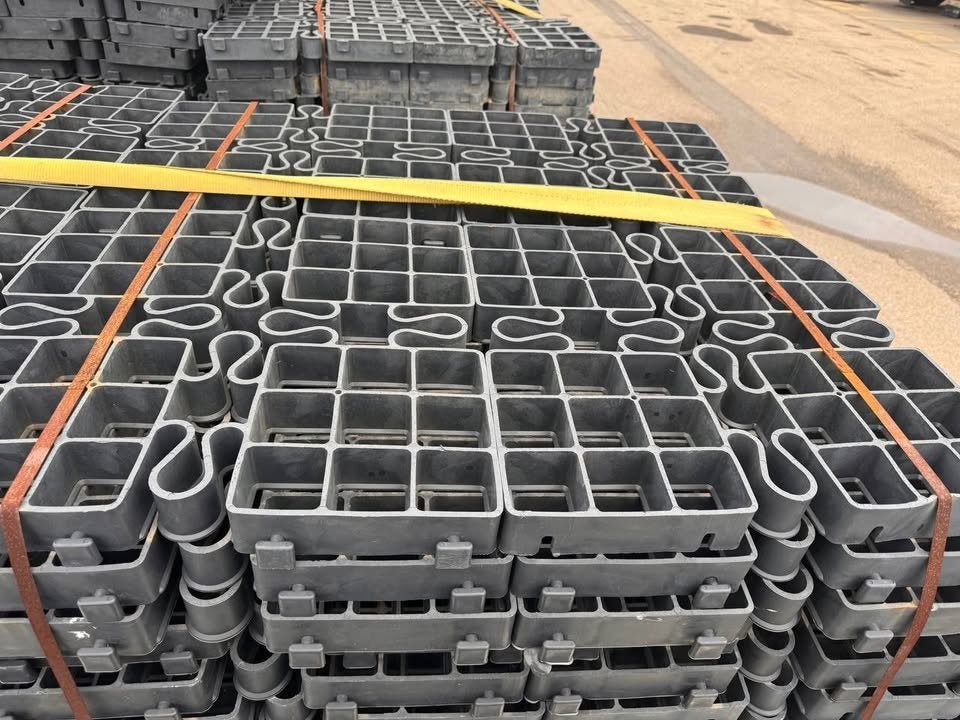 3' x 3' x 1" Interlocking Plastic Grid – EcoGrid Permeable Ground Rein ...
