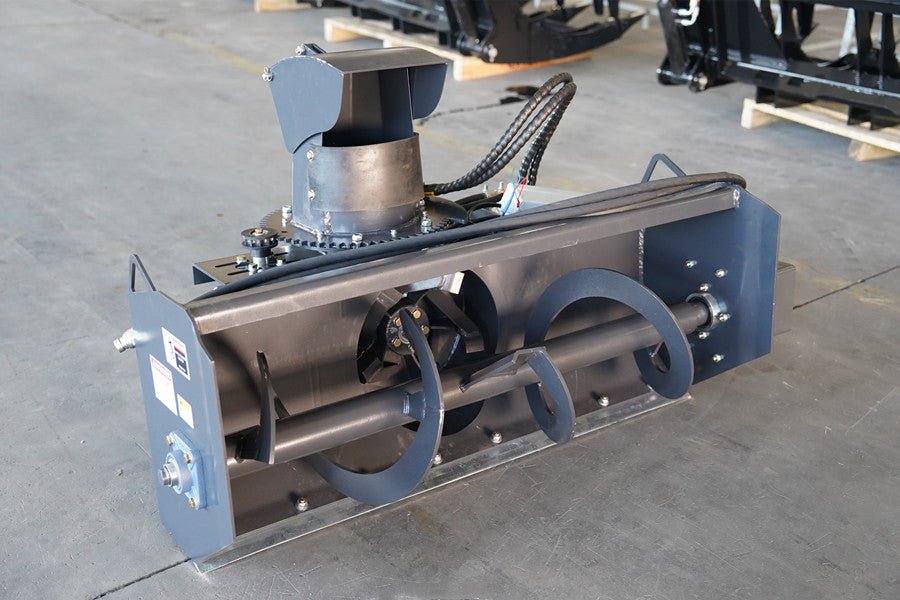 48" Mini Skid Steer Snow Blower Attachment – Standard Flow 8–13 GPM Tw ...