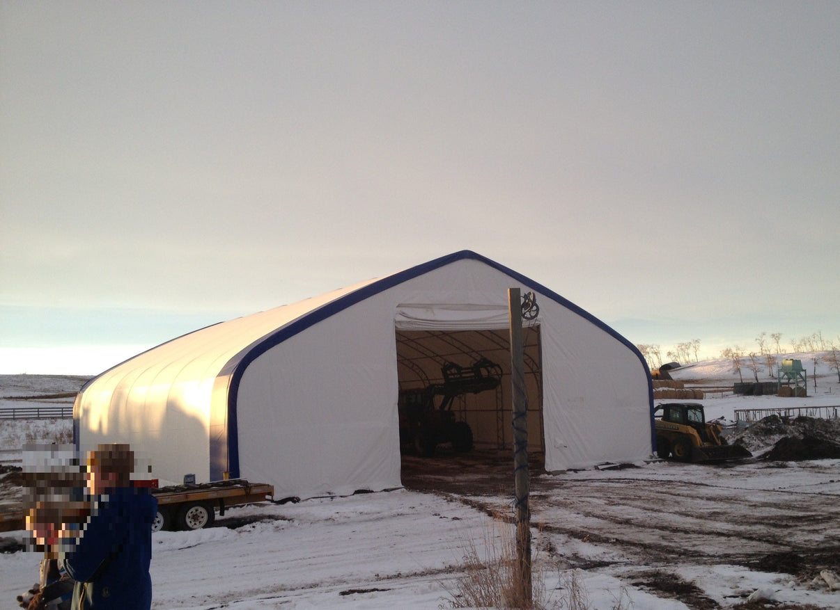 60' Double Truss PVC Storage Building – Heavy-Duty Industrial Shelter ...
