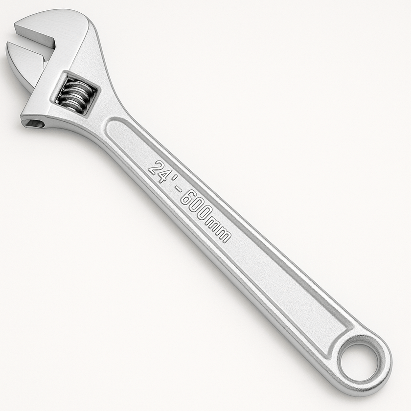 Heavy Duty Adjustable Crescent Wrench – 18" & 24" Chrome Steel | Indus ...