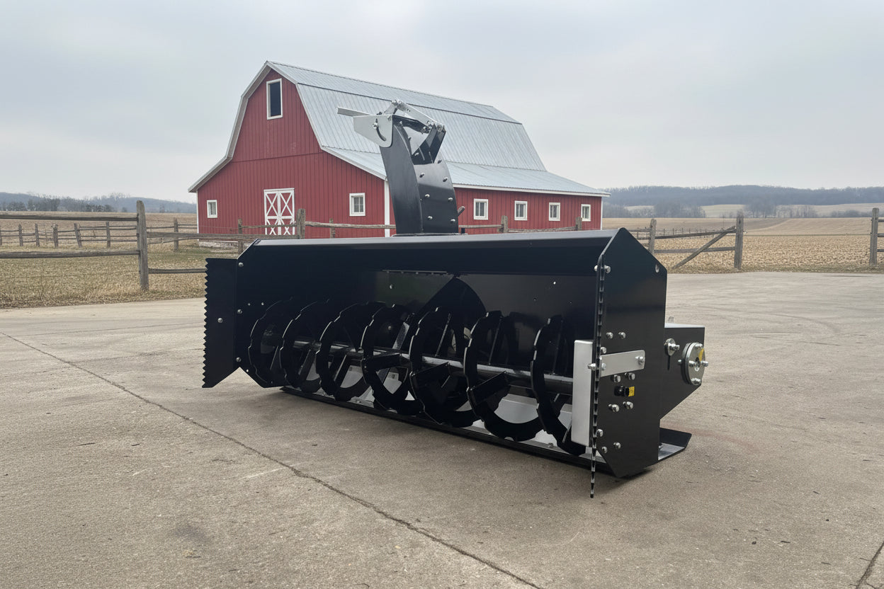 Hydraulic Skid Steer Snow Blower – SS-SB Series 72″ & 84″ Heavy-Duty S ...