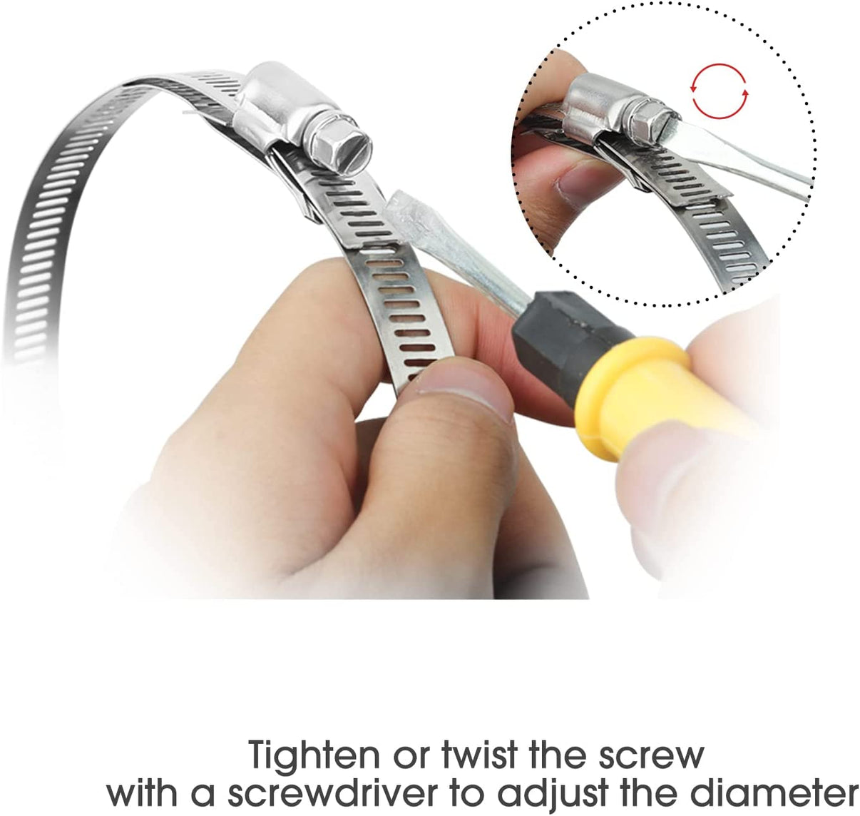 New 10 ft Stainless Steel Strap & 6 Fastener Clamps – DIY Adjustable H ...