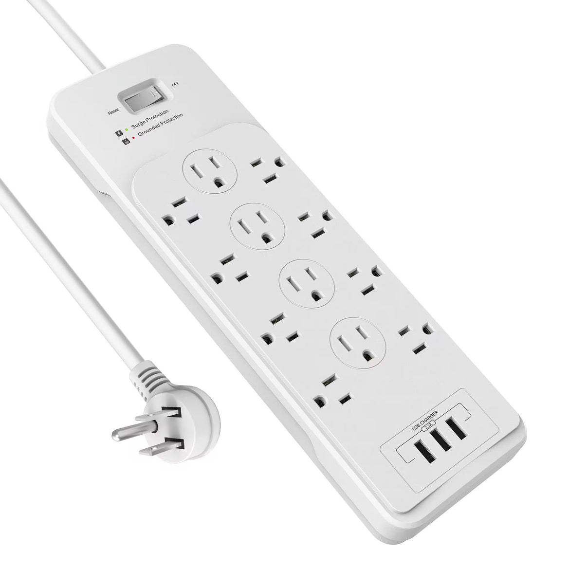 New 12-Outlet Power Strip Surge Protector — Heavy Duty Power Bar with ...