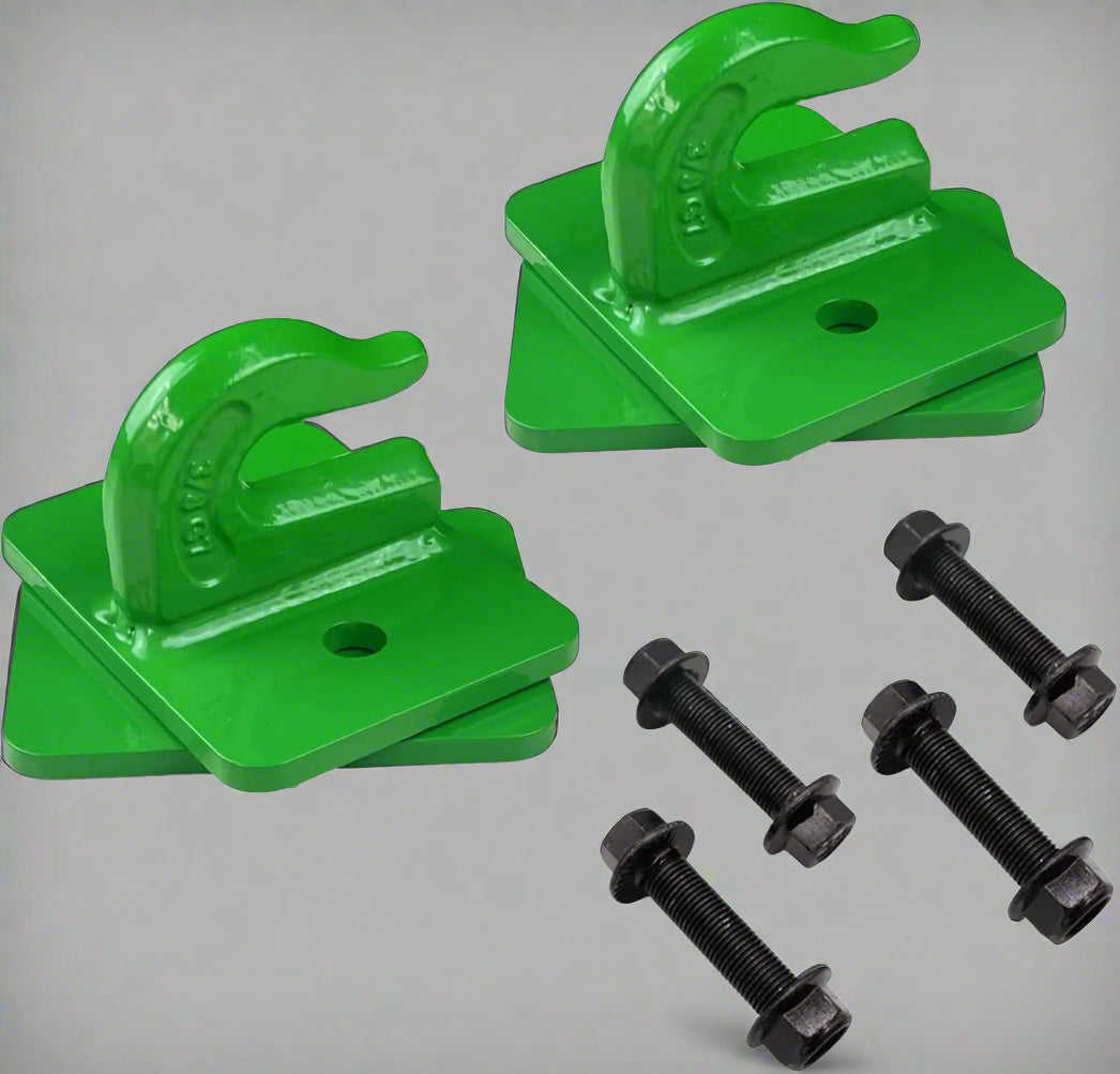 2-Pack 3/8" Tractor Grab Hooks with Mounting Plates – Forged Steel ...