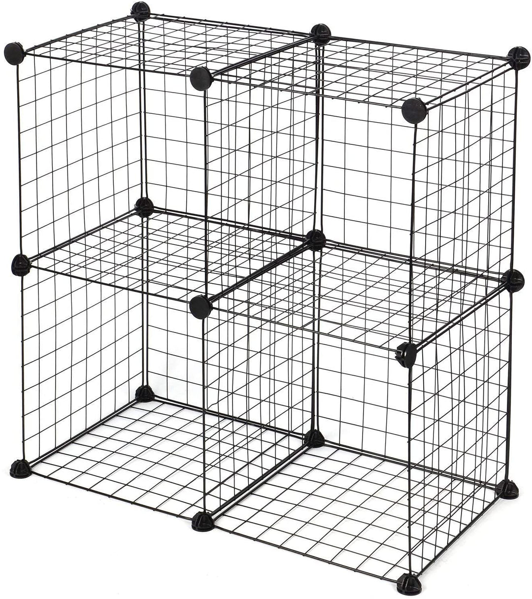 New 4-Cube Stackable Wire Grid Storage Organizer – Versatile Modular S ...