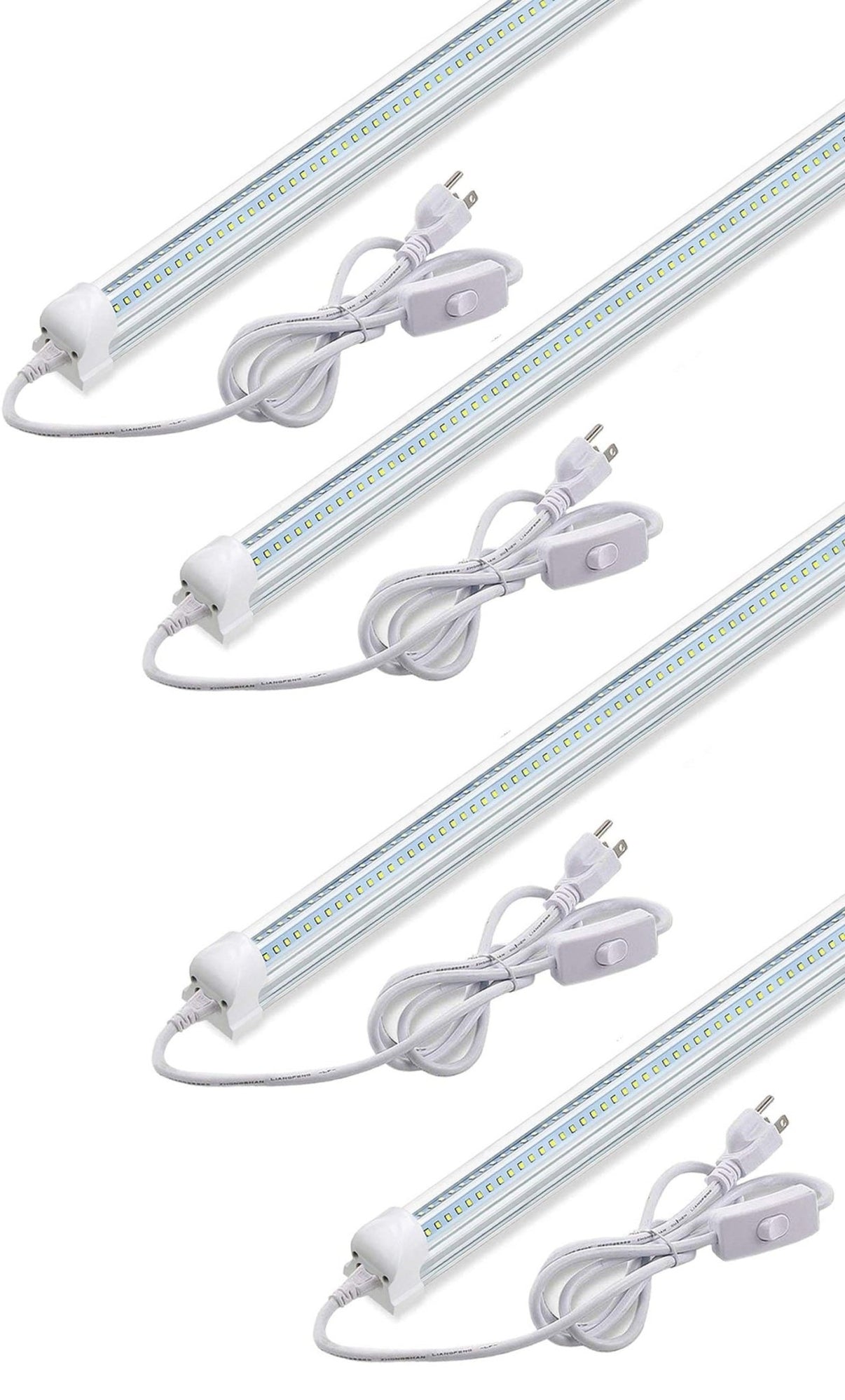 New 4 PCS 40W T5 2ft Linkable Integrated LED Tube Lights — Energy Effi ...