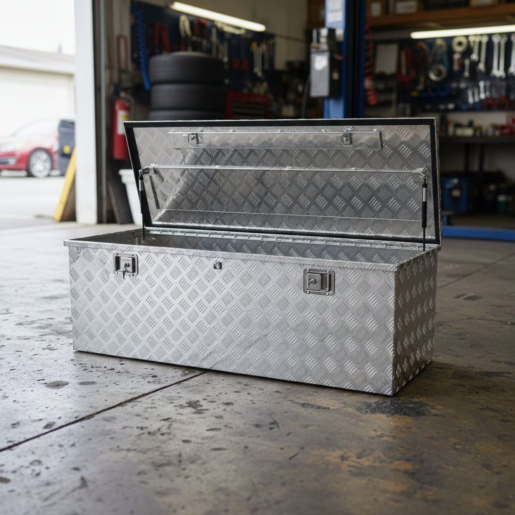Heavy-Duty Aluminum Lockable Tool Box | Secure Storage Chest for Truck ...