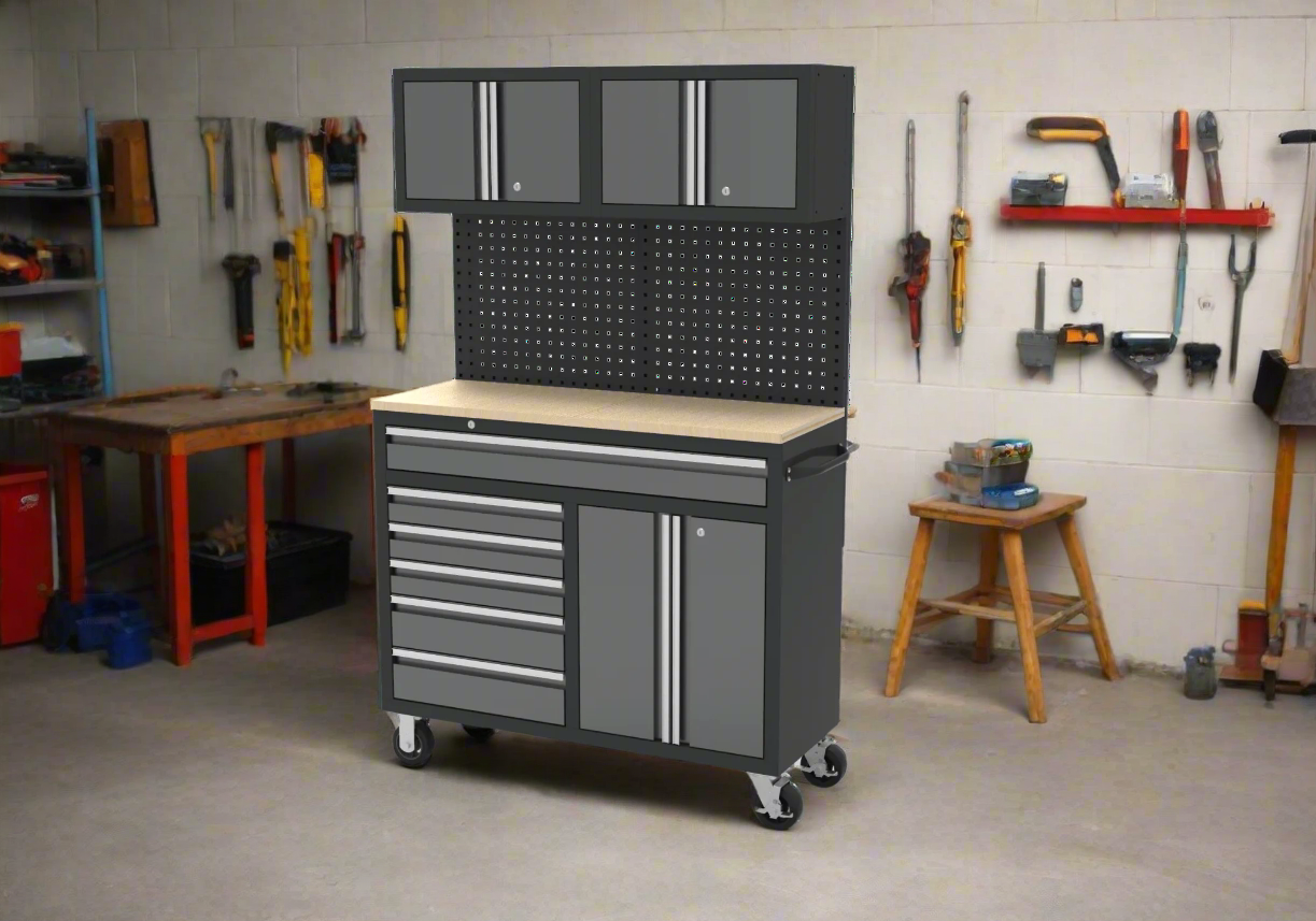 New Heavy-Duty 9 Drawer Rolling Tool Chest Workbench with Locking Stor ...