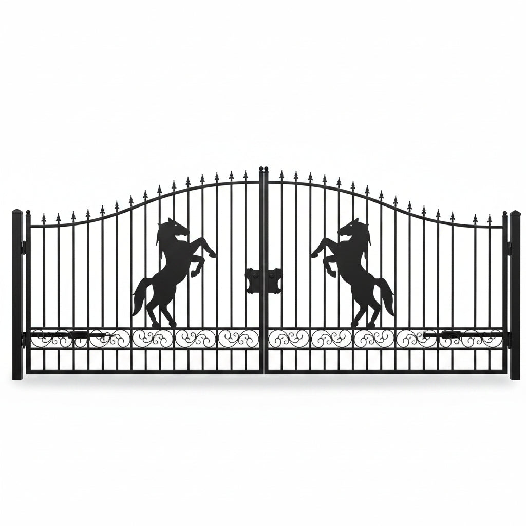 Wrought Iron Driveway Entry Gates – Durable & Decorative, Available in ...